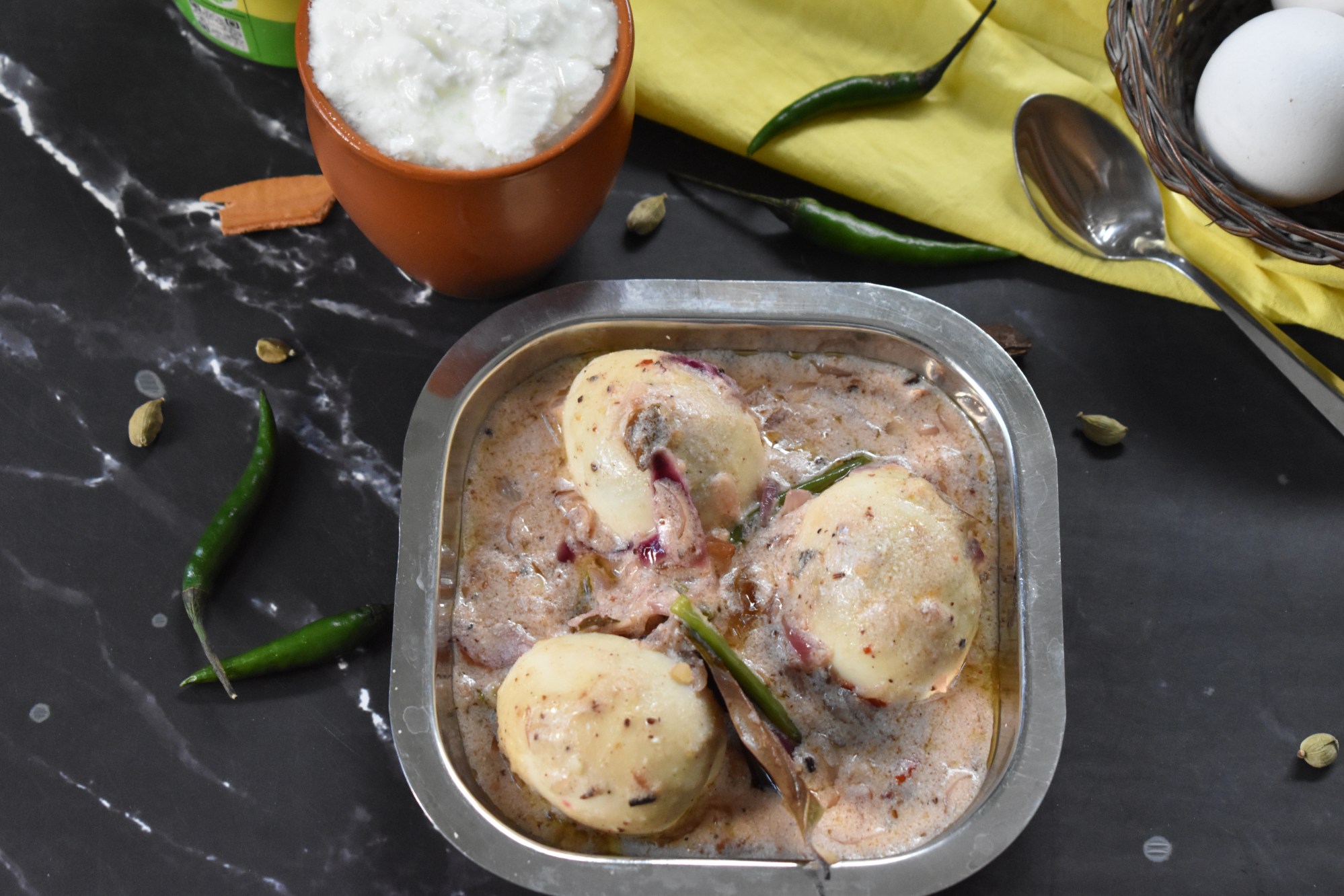 Doi Dim,..a curd based egg curry for a soothing & delightful summer ...